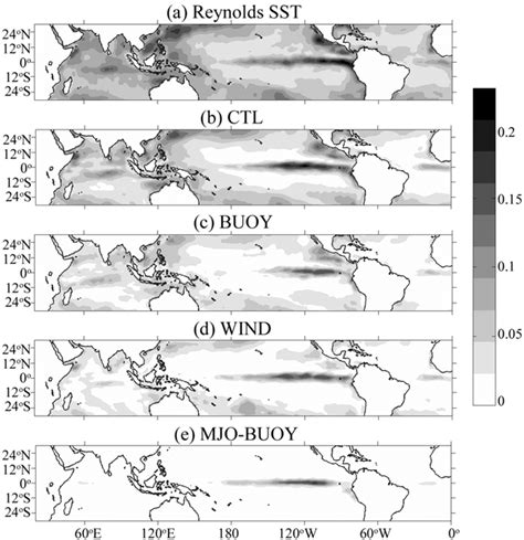 Standard Deviation Of Sst In °c Coherent With The Mjo Derived From