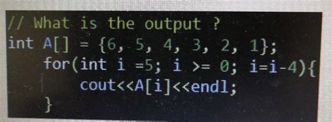 Solved What Is The Output Int A Chegg Com
