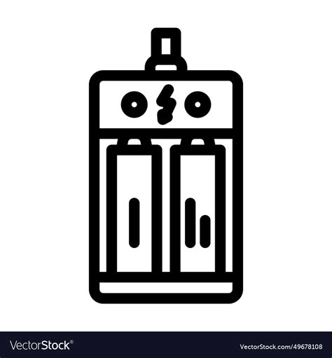 Charging Battery Line Icon Royalty Free Vector Image