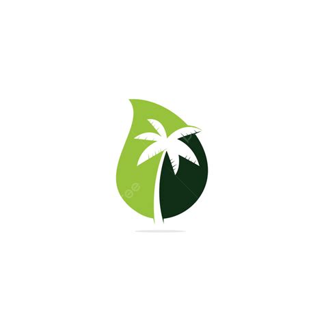 Palm Tree Logo Silhouette Vector Png Palm Tree Drop Shape Concept Logo Design Vector Template