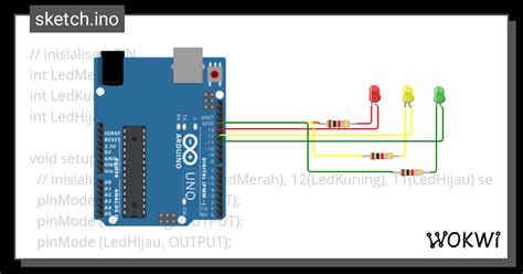 Traffic Light Ino Wokwi ESP32 STM32 Arduino Simulator