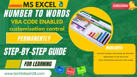 Convert Numbers To Words In Excel Instantly Vba Add In Guide By Techbikash28