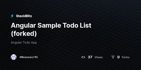 angular sample todo list forked stackblitz