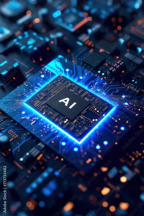 Ai Microchip On Pcb Artificial Intelligence Microchip Ai Chipset On