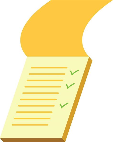 Isometric Notebook With List And Green Check Mark Opened Yellow Book With Checklist