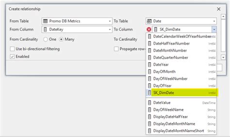 Cant Create Relationship Between Two Columns Wit Microsoft