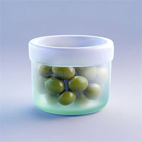 Icon Of Olive Glossy Glass Style Illustration Stock Illustration