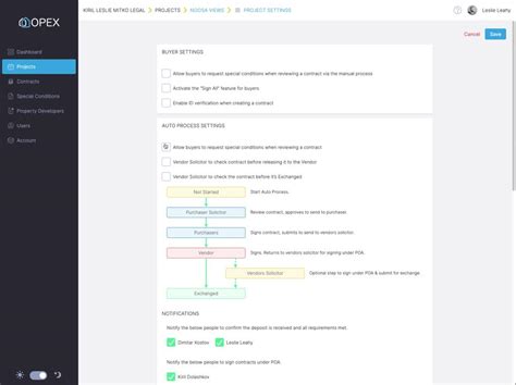 Opex Contracts On Linkedin Opex Project Workflow Settings