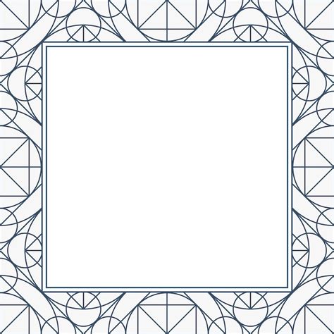 프레임이 있는 벡터 선형 형상 배경 프리미엄 벡터