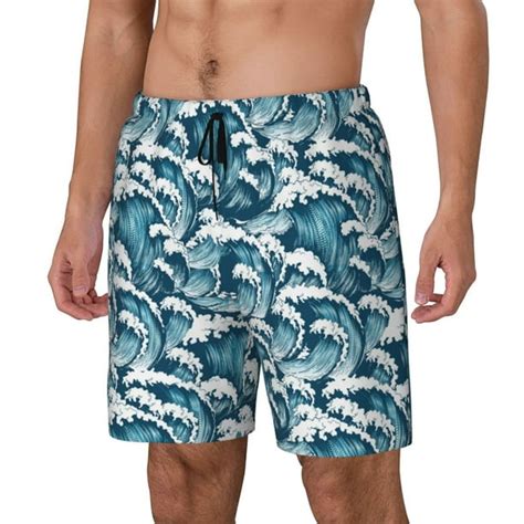 Balery Ocean Waves Bañador Para Hombre Shorts De Playa De Secado