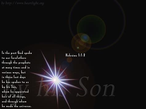 By His Son — Powerpoint Background Of Hebrews 11 2 — Heartlight®