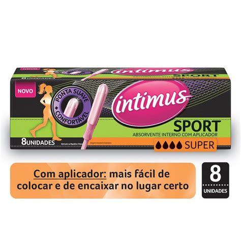 Absorvente Interno Intimus Sport Super Com Aplicador Com 8 Unidades - anossadrogaria