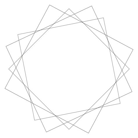 Black Square Overlap Border Frame 48044566 Png
