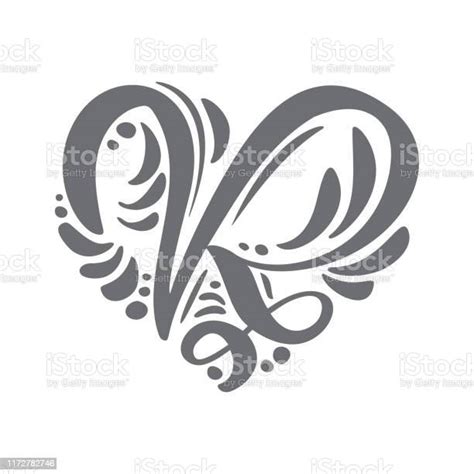 심장 사랑 벡터 손으로 그린 서예 스칸디나비아 꽃 R 로고 컬과 대문자 손 레터링 문자 R 웨딩 플로럴 디자인 알파벳 R에 대한 스톡 벡터 아트 및 기타 이미지 Istock