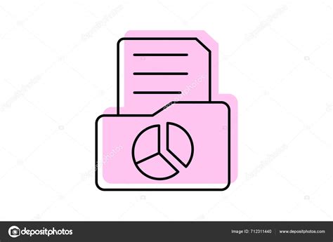 graph folder icon graph folder data chart editable vector pixel stock