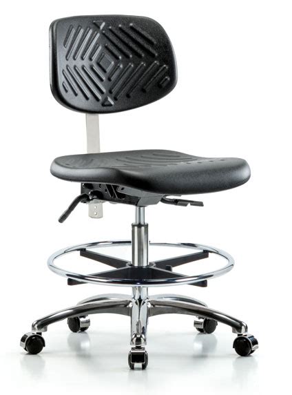 Class 10 Polyurethane Clean Room Chair Medium Bench Height With