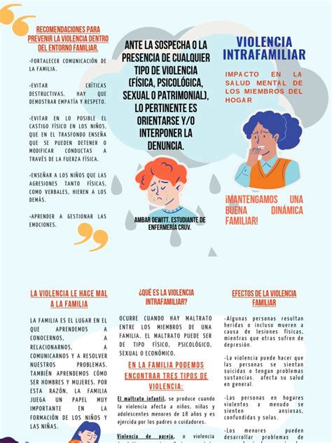 Triptico Violencia Pdf Violencia Abuso Infantil