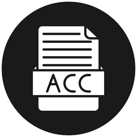 Premium Vector Acc Vector Icon Can Be Used For File Formats Iconset