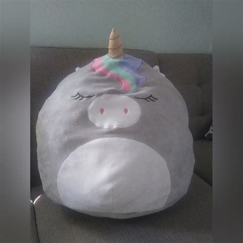 Squishmallows Toys Squishmallow Unicorn Gray Pink Purple Blue