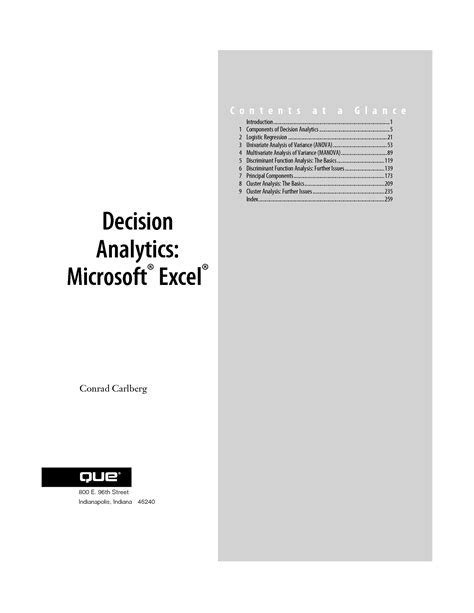 SOLUTION Decision Analytics Microsoft Excel Studypool