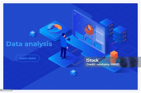 차트와 상호 작용하고 통계를 분석하는 사람 데이터 시각화 개념입니다 3d 등분 측정 벡터 그림 개념에 대한 스톡 벡터 아트 및 기타 이미지 Istock