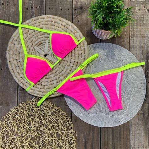 Biqu Ni Marquinha Fita Bronze Fio Dental Pink Neon R