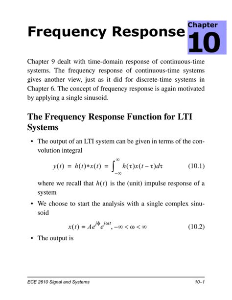 Frequency Response