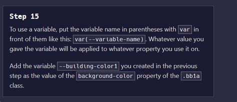 Learn Css Variables By Building A City Skyline Step 15 Html Css The Freecodecamp Forum
