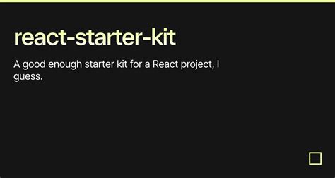 React Starter Kit Codesandbox