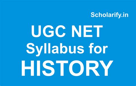 Ugc Net Syllabus For History 2025 Download Pdf