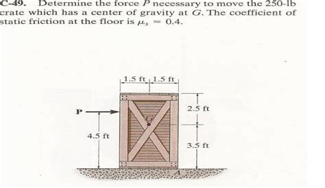 Solved C Determine The Force P Necessary To Move The Chegg