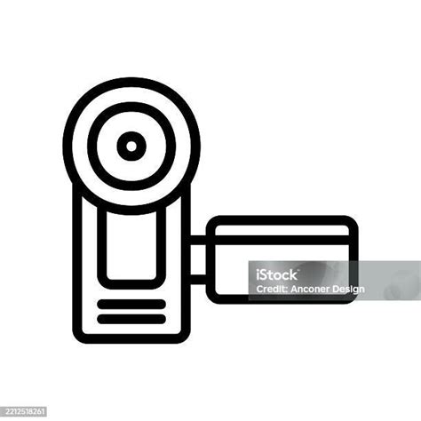 캠코더 아이콘은 모든 프로젝트의 멀티미디어에 대한 라인 스타일입니다 0명에 대한 스톡 벡터 아트 및 기타 이미지 0명 가정용 캠코더 날씬한 Istock
