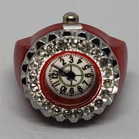 Colorful Round Ring Watch Red Yakh