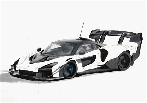 How To Draw A Mclaren Senna Gtr Mclaren Senna Drawing Tutorial