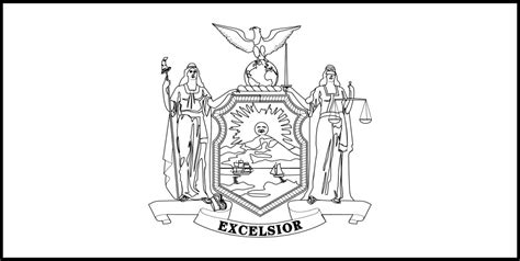 Effortfulg New York State Flag Coloring Pages