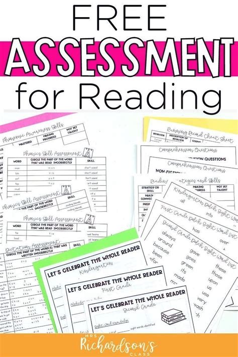 Free Reading Assessment Tools For Teachers For Easier Testing Reading