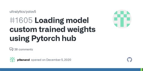 Loading Model Custom Trained Weights Using Pytorch Hub · Issue 1605