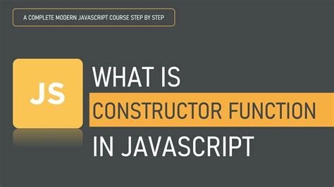 What Is Constructor Function In Javascript Youtube