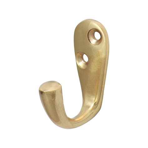 Single Robe Hook 44mm X 18mm Polished Brass
