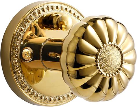 Sorwduerm Gold Door Knobs Privacy Door Knob Polished Brass Door Knob