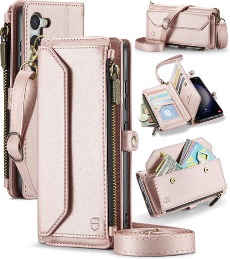 Amazon Com Strapurs Crossbody For Samsung Galaxy S Plus Case Walletrfid Blocking With