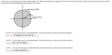 Solved A Merry Go Round Is Rotating At The Constant Angular