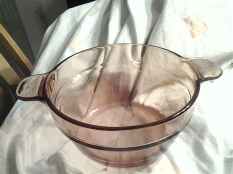Visions Cookware Amberina Brown Glass Double Boiler Bowl By Corning