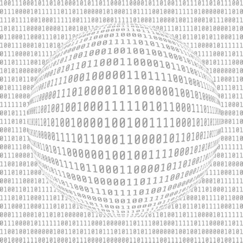 Binary Code Background Black And White Royalty Free Vector