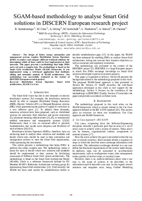 Pdf Sgam Based Methodology To Analyse Smart Grid Solutions In Discern European Research Project