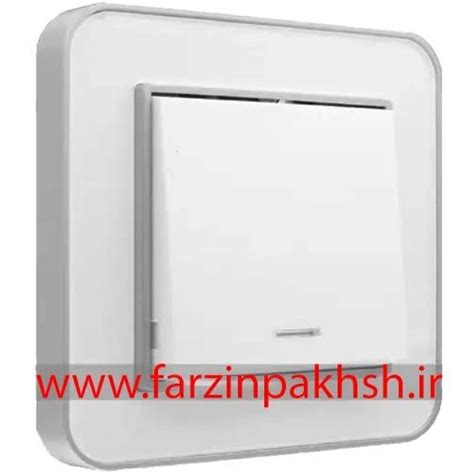 خرید و قیمت کلید و پریز توکار ایران الکتریک مدل ارس پلکسی سفید کلید