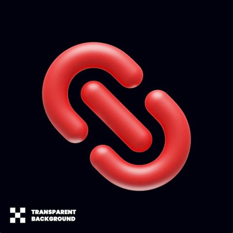 Premium Psd Web Link Attach Icon In 3d Render