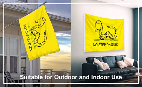 G128 No Step On Snek Cute Cartoon Flag 3x5 Ft Liteweave Pro Series Printed 150d