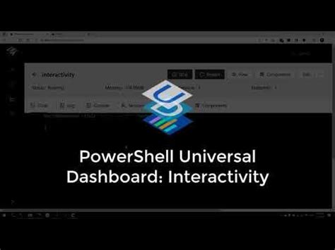 Powershell Universal Dashboard Interactivity Youtube