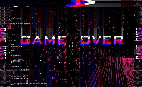 Premium Photo Old Tv Screen Errorgame Over Digital Pixel Noise